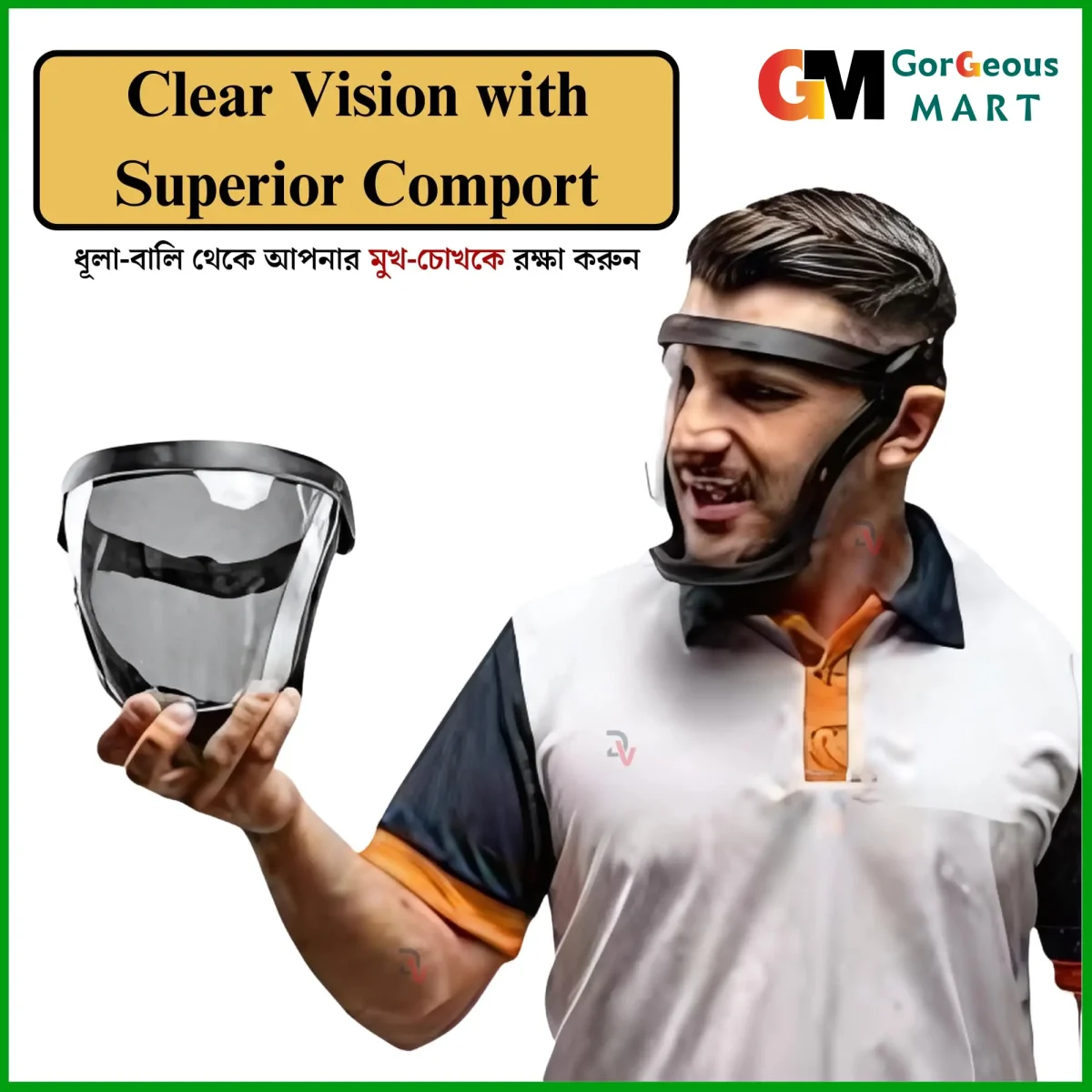 Full Face Protective Mask | Anti Fog-Anti Dust-Anti Splash